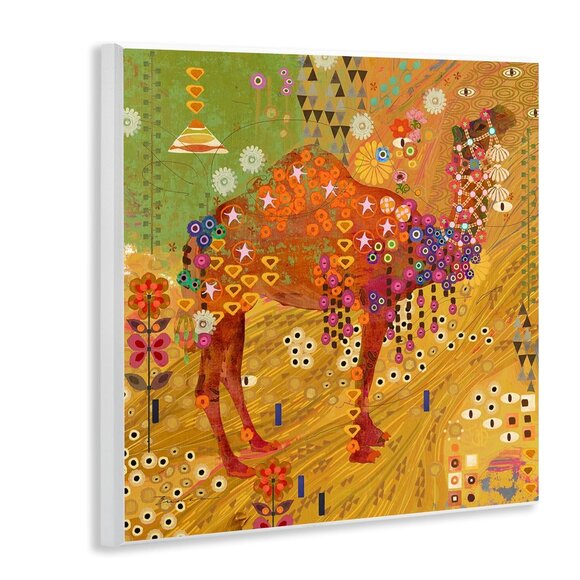 Stupell | Art | Colorful Wall Plaque Camel Modern Art Boho Wall Decor ...